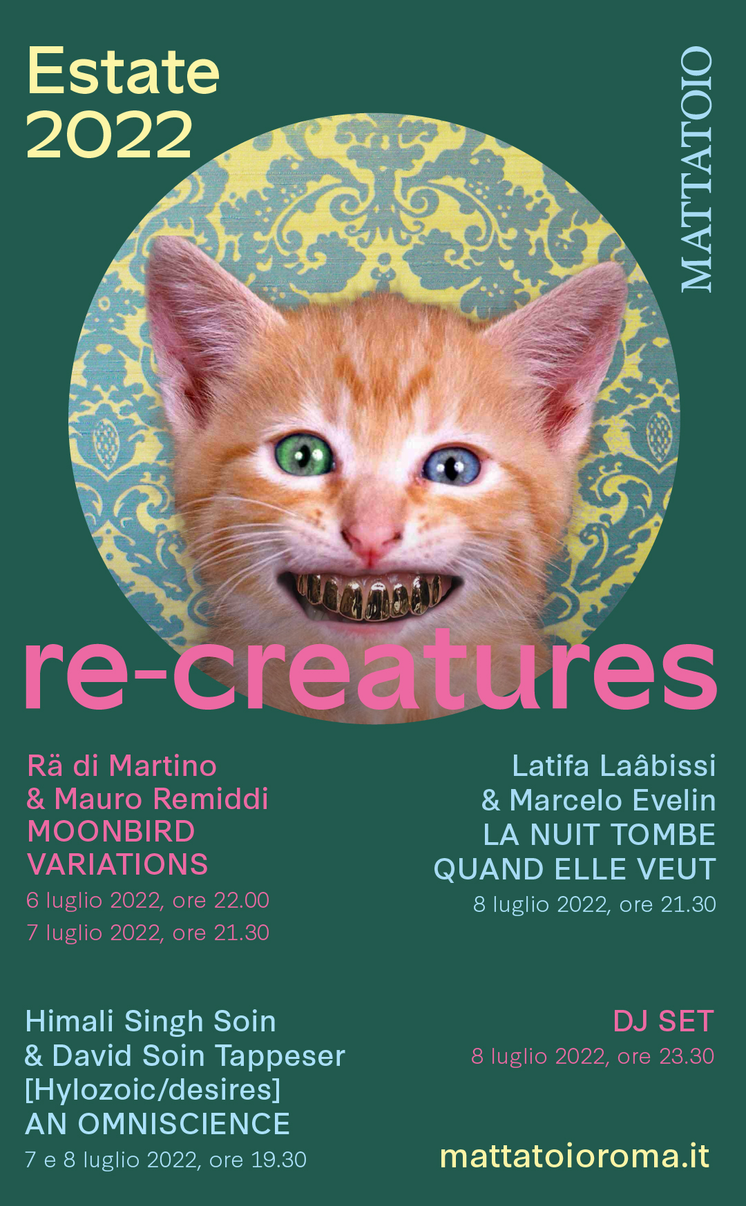 re-creatures appuntamenti eventi luglio 2022 - art a part of cult(ure)